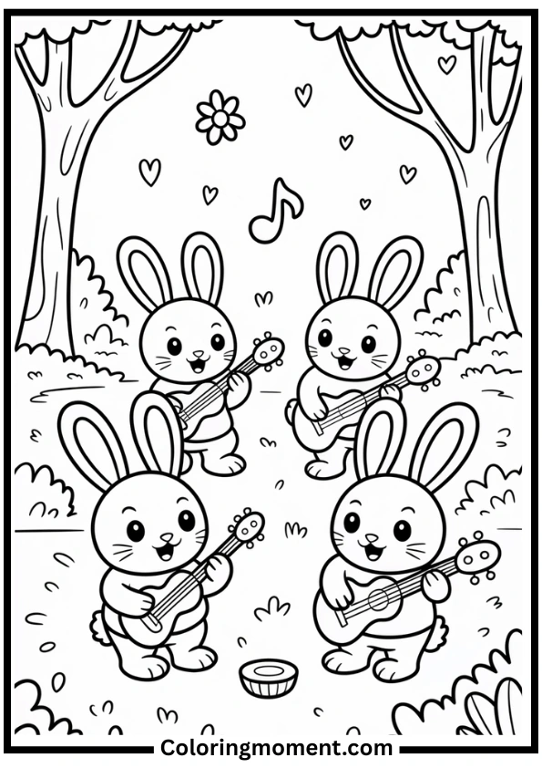 20 Free Bunny Coloring Pages - Printable Rabbit Designs