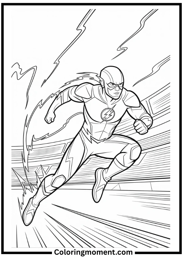 20 Flash Coloring Pages - Free PDF Printables