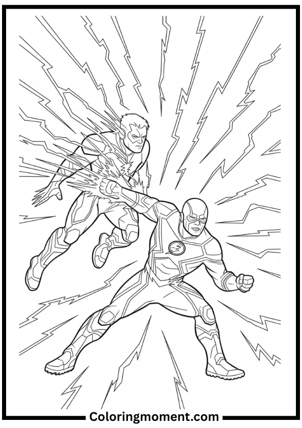 20 Flash Coloring Pages - Free PDF Printables