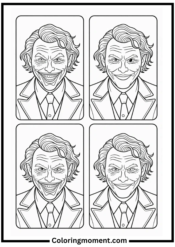 20 Joker Coloring Pages - Free PDF Printables